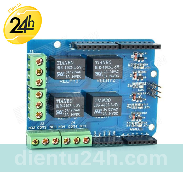 Arduino 4 Relays Shield